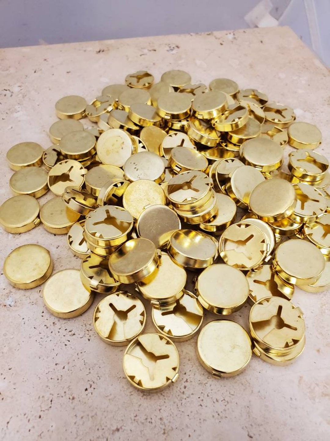20mm Gold Tone Button Covers. (12 Pieces) - Etsy
