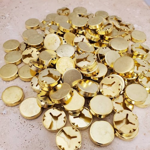 17mm Brass Slide Over Gold Tone Button Cover Findings 12 - Etsy