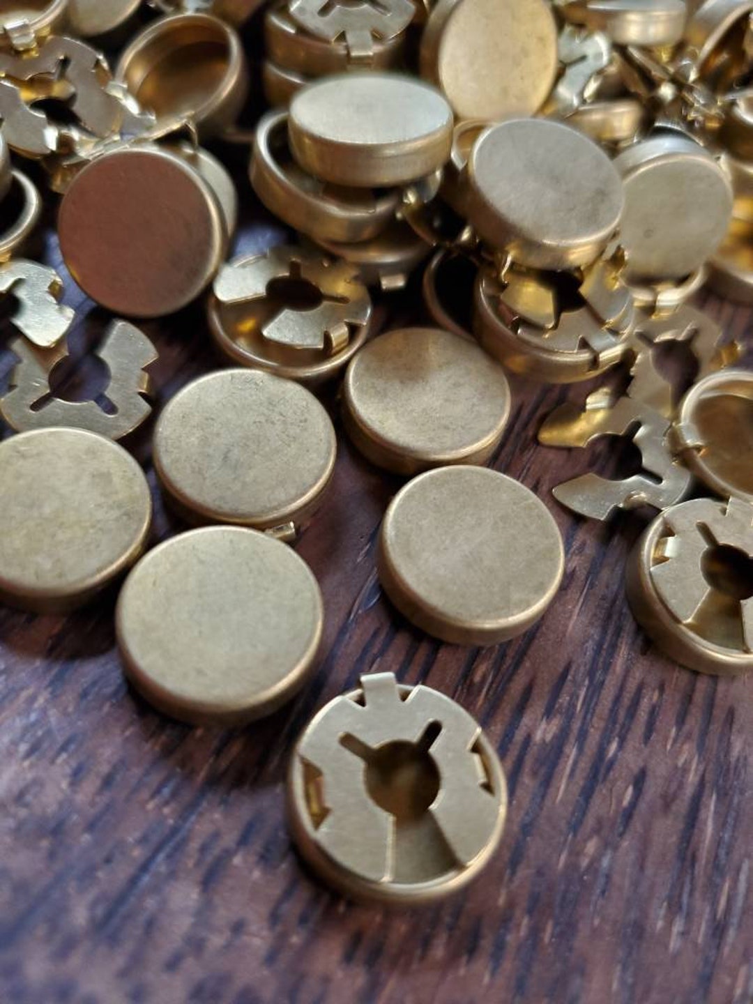 15mm Brass Button Cover Findings (12 Pieces) - Etsy