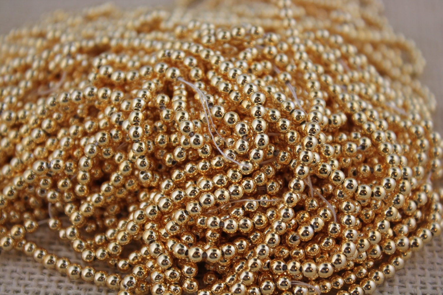 Gold 3mm Beads Excellent Quality Made in Japan 100 pieces | Etsy