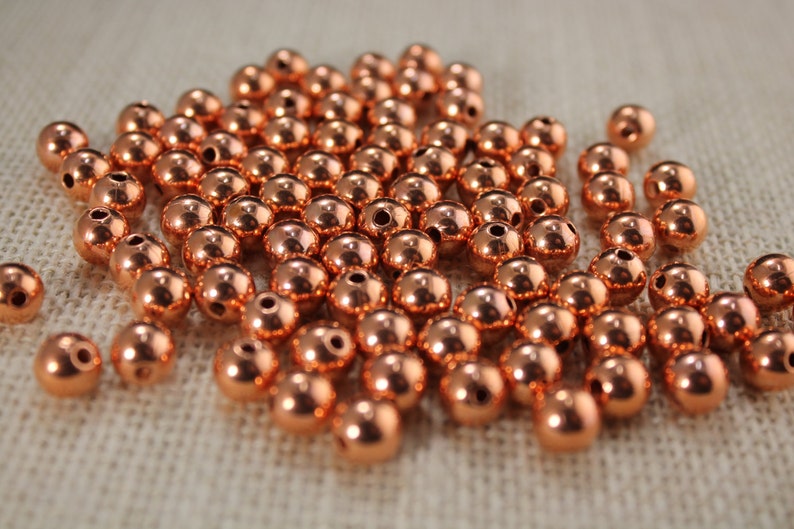 100% Pure Genuine Copper 8mm Copper Round Beads 36 Pieces - Etsy