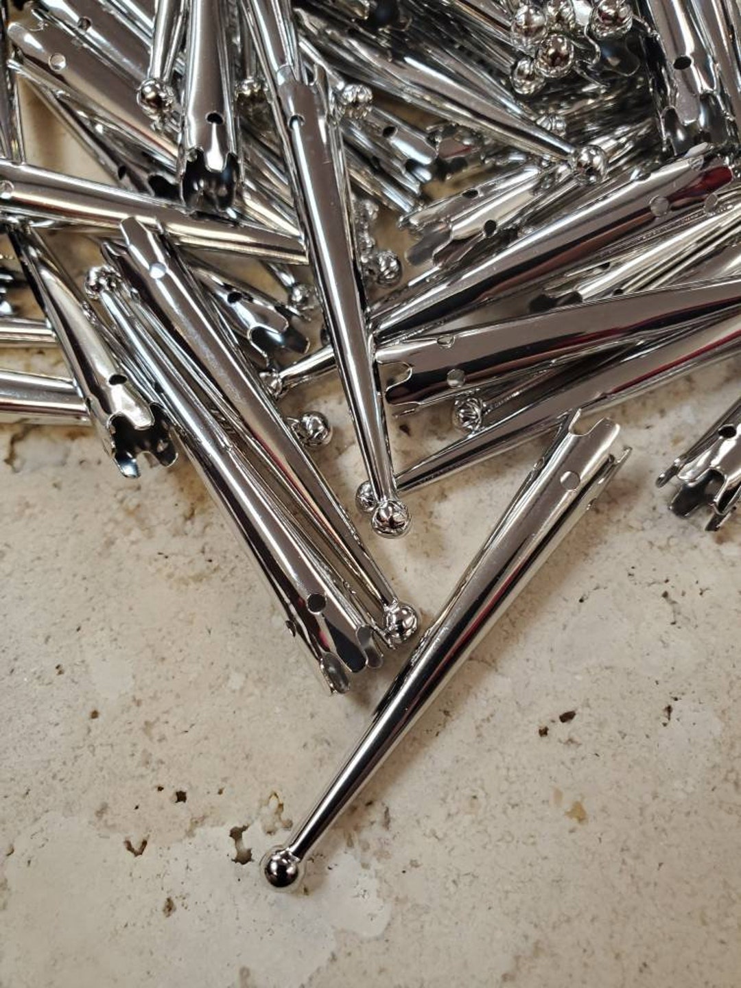 Shiny Silver 54mm Xtra Long Bolo Tips (10 Pieces) - Etsy