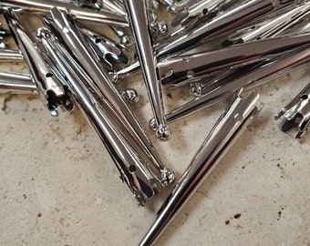 Shiny Silver 32mm Bolo Tips 10 Pieces | Etsy