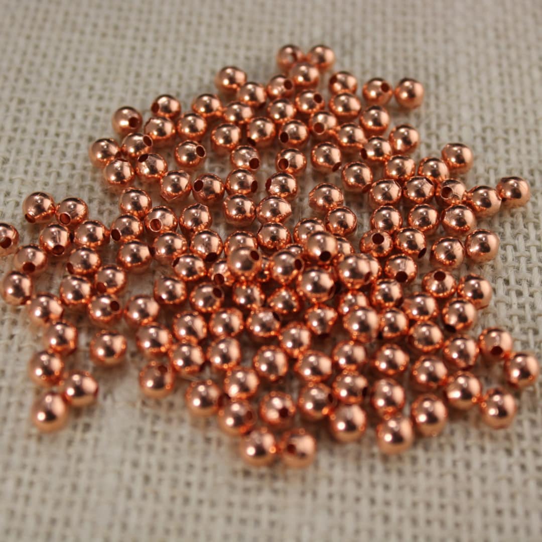 4mm Genuine 100% Pure Copper Round Beads - Etsy