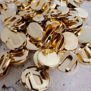 17mm Brass Slide Over Gold Tone Button Cover Findings (12 Pieces) - Etsy