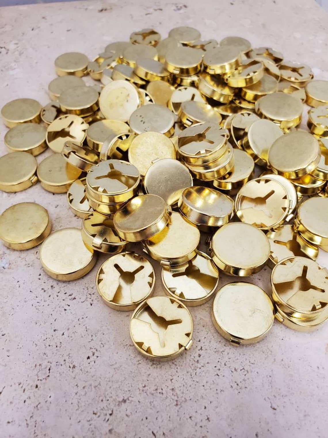20mm Gold Tone Button Covers. (12 Pieces) - Etsy