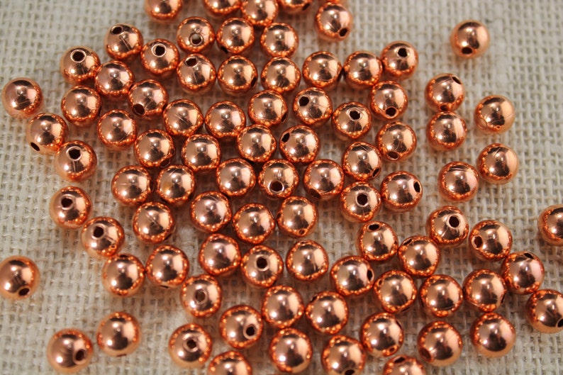 100% Pure Genuine Copper 8mm Copper Round Beads 36 Pieces - Etsy