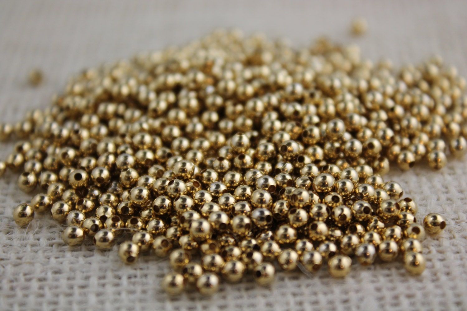 Gold 3mm Smooth Brass Beads (100 Pieces) - Etsy