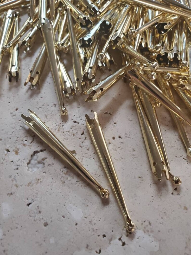 Shiny Gold 54mm Xtra Long Bolo Tips 10 Pieces - Etsy