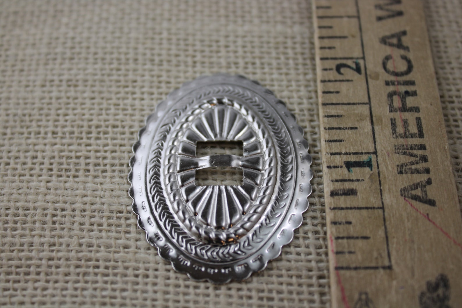 Vintage Large Silver Sunburst Oval Conchos 6 Pieces - Etsy