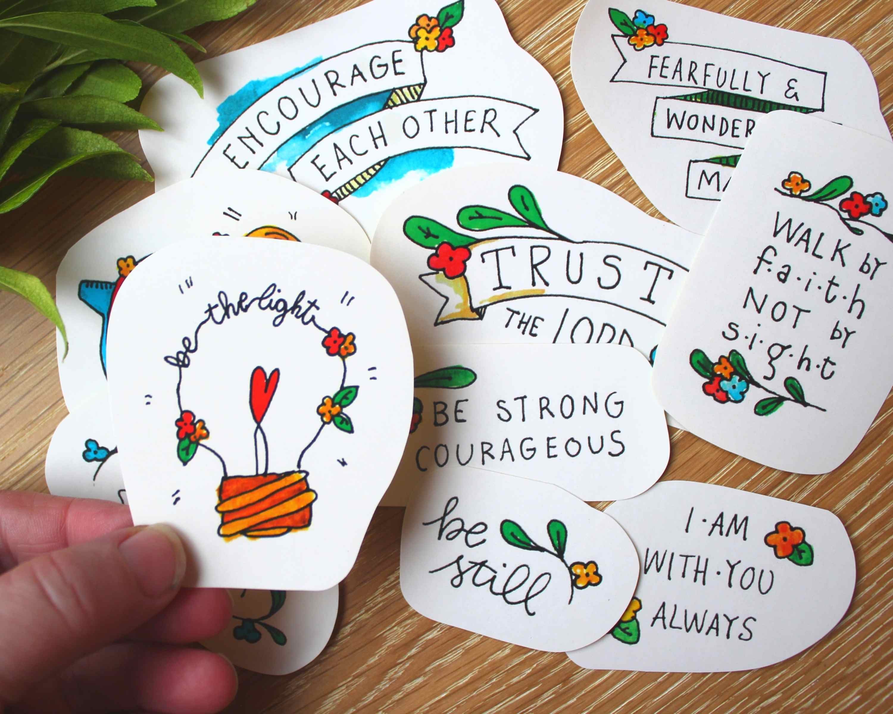 Bible Verse Sticker Pack Bible Journaling Stickers Christian - Etsy UK