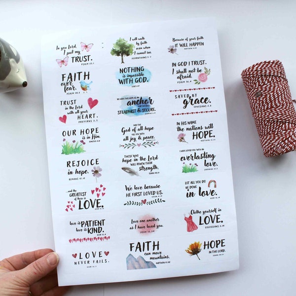 Christian Sticker Art - Etsy