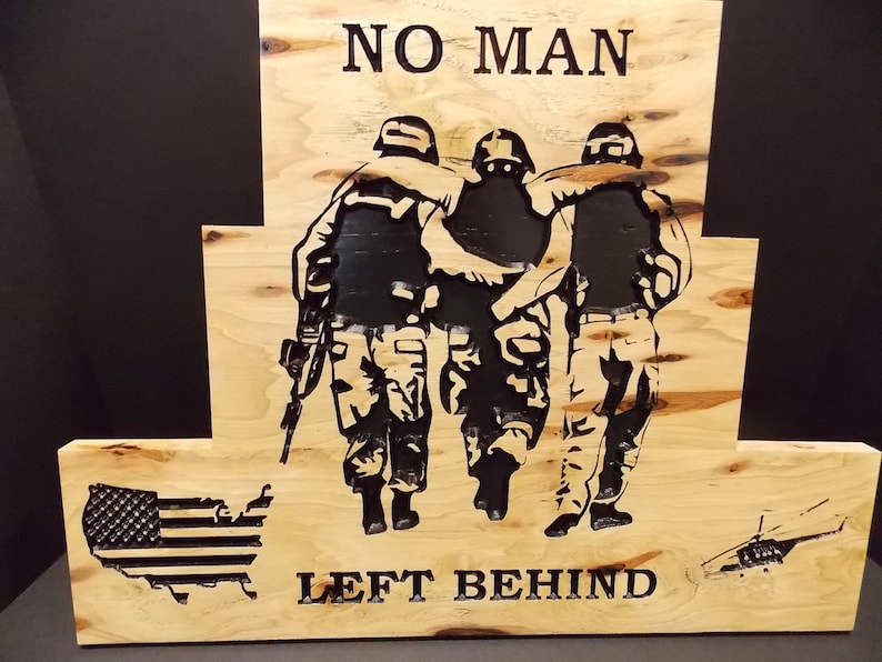 Military Sign No Man Left Behind US Army-Navy Sign Marines | Etsy