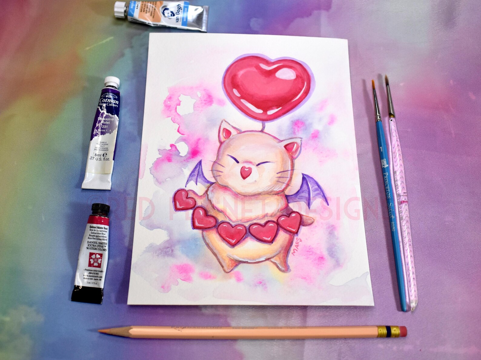 Love Moogle - Original Painting - FFXIV Art - Mog Valentione's Day ...