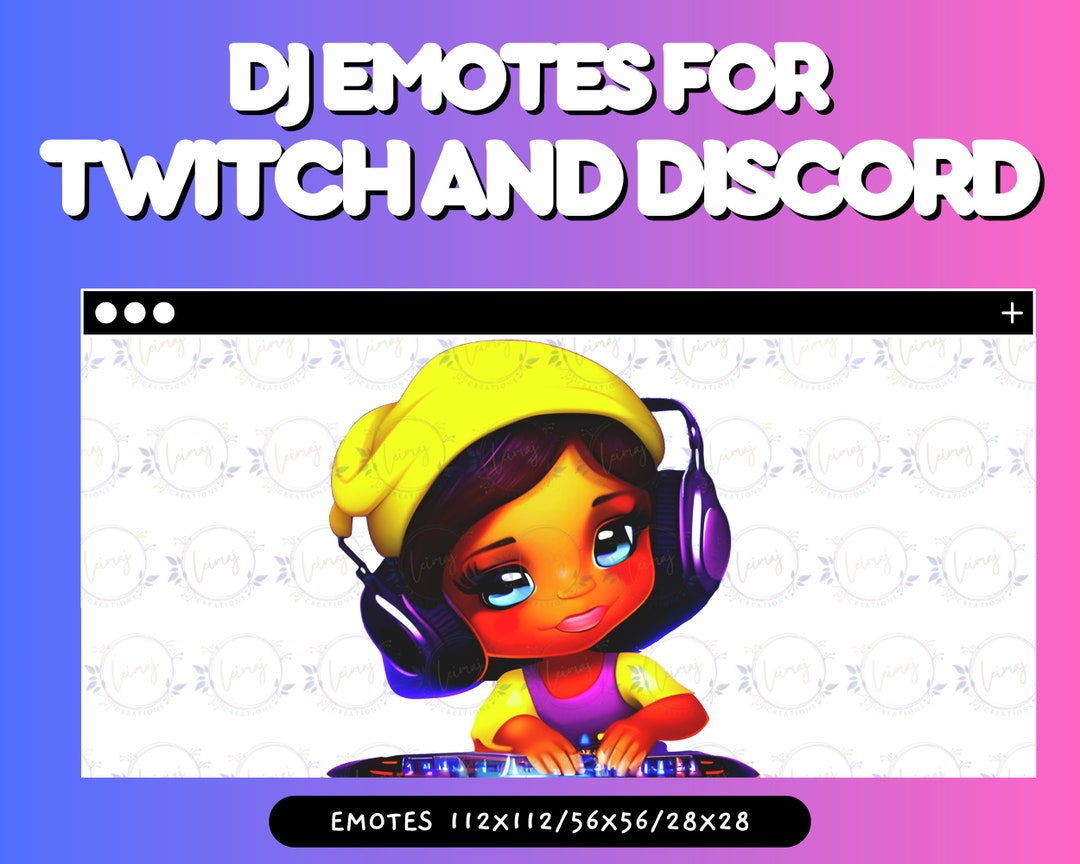 DJ Girl Emote for Twitch, Twitch Asset, Twitch Emote, Discord, Streamer ...
