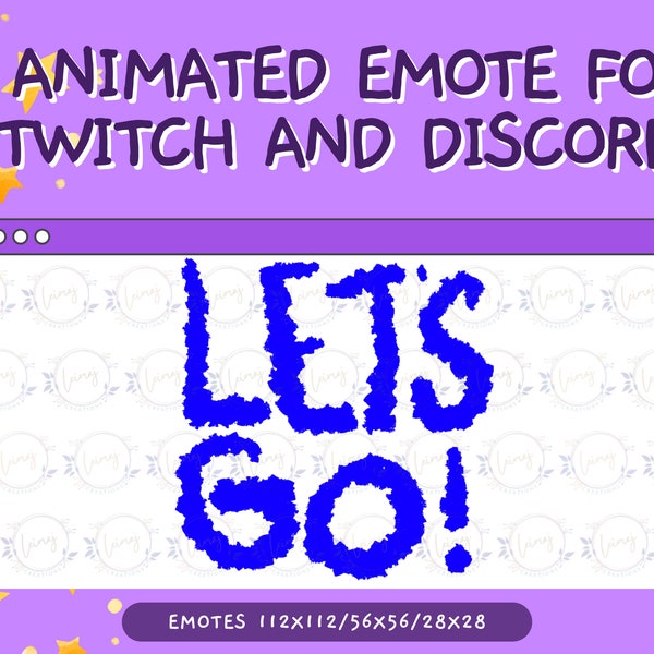 Twitch Lets Go Emote Blue - Etsy