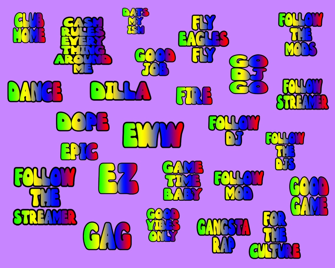 150 Twitch Text Emote Pack, Text Emote Bundle, Streamer Graphics ...