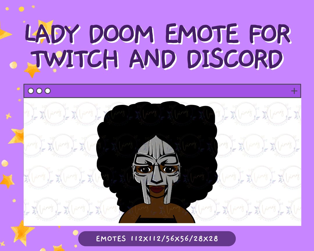 Twitch Emote Lady Doom Streaming Emote Twitch Graphics - Etsy