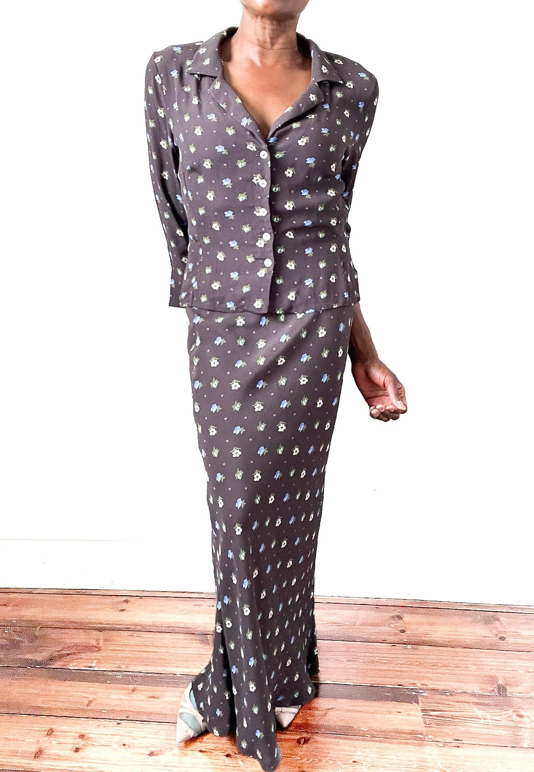 Paddy Campbell Jacket Top / Long Skirt Suit - Made in England - Fit UK ...