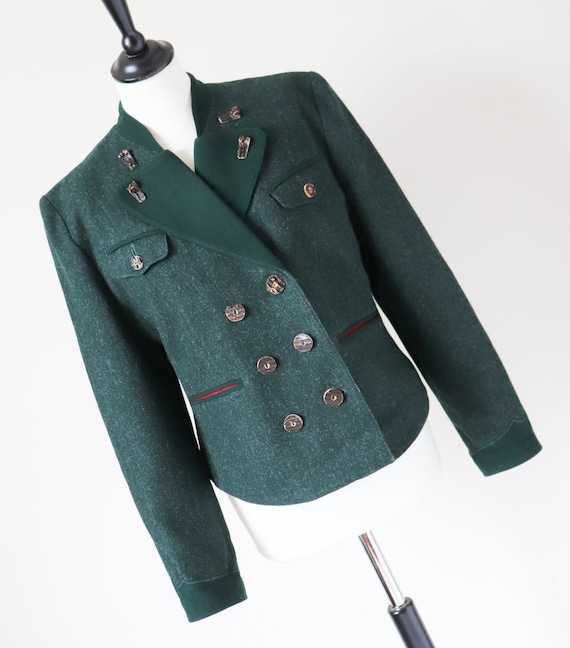 Vintage Tirol Trachten Jacket - Green Wool - Barbara'… - Gem