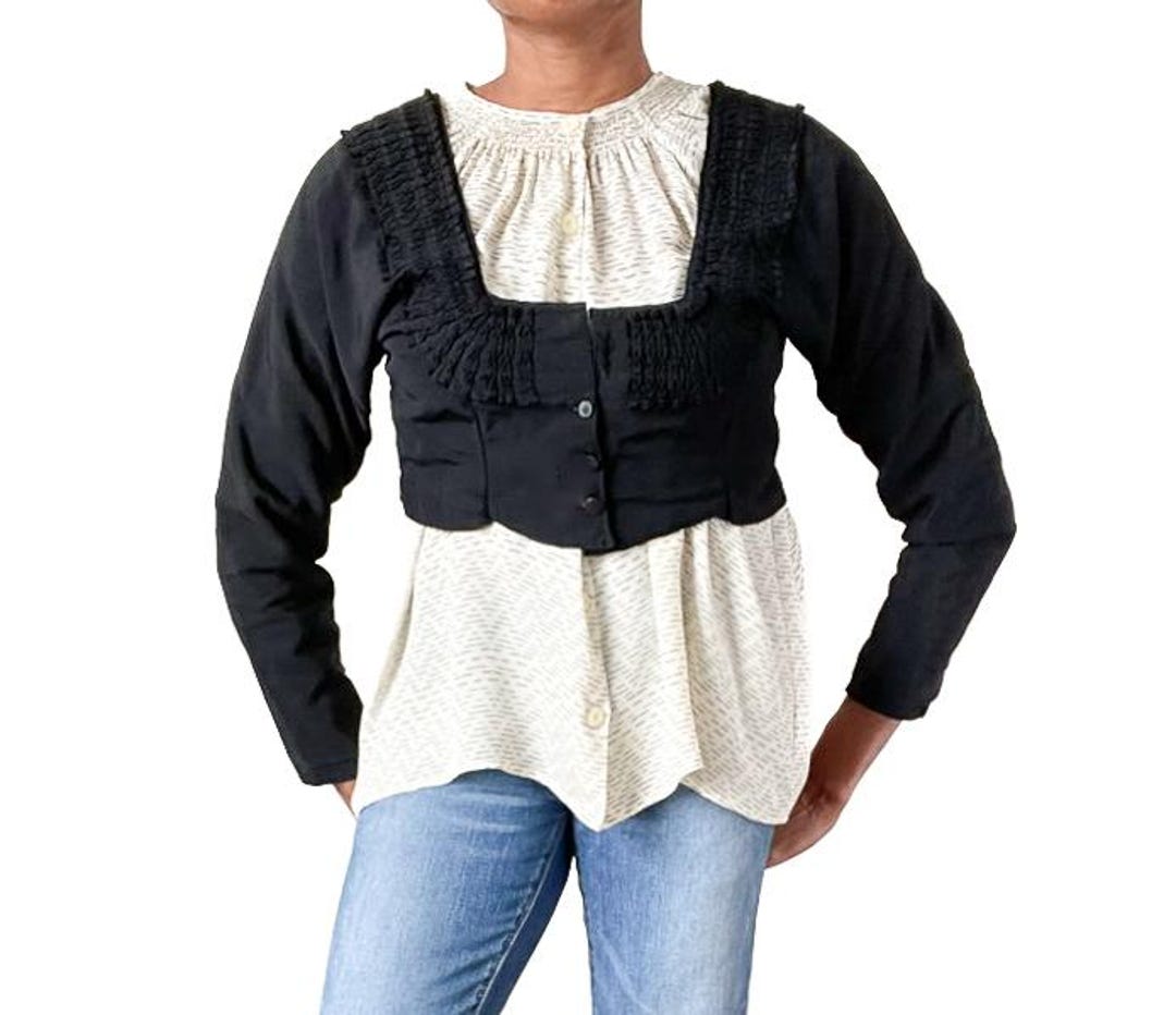 Black Tirol / Regency Spencer Jacket Style - Bridgerton - M / UK 12 - Etsy