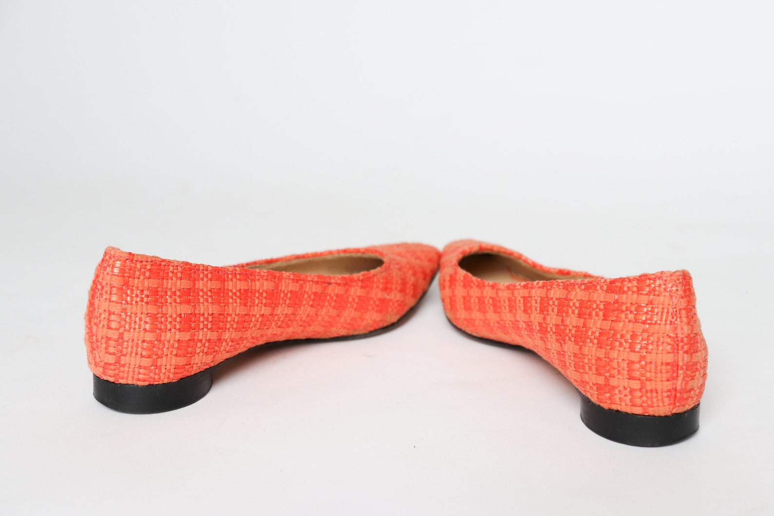 Joseph Azagury Raffia Flat Pumps - Orange - 36 / / UK 3 - Etsy