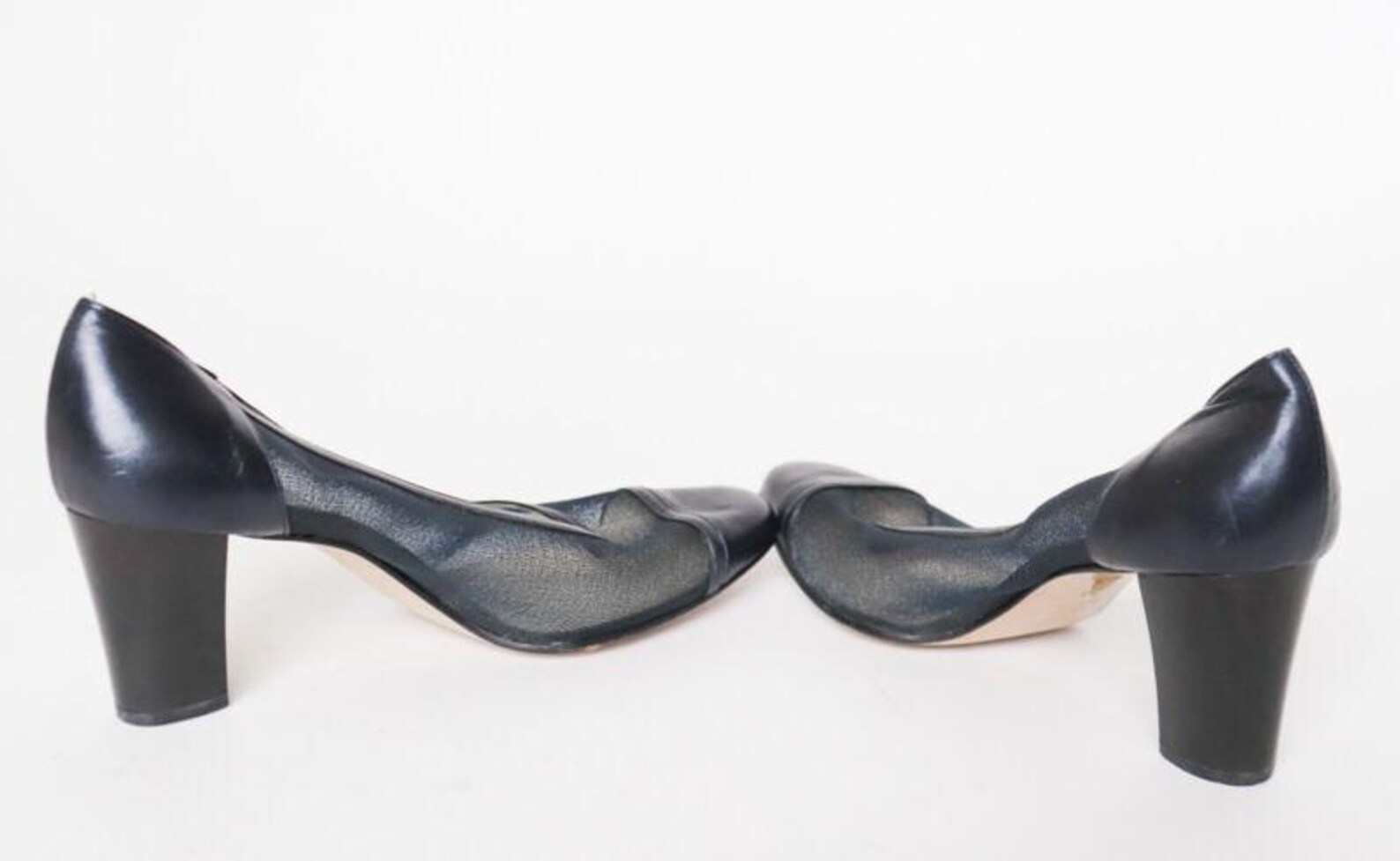 Cap Toe Pumps - Vintage Shoes - Blue Leather / Mesh - SPELTA - UK 6 / ...
