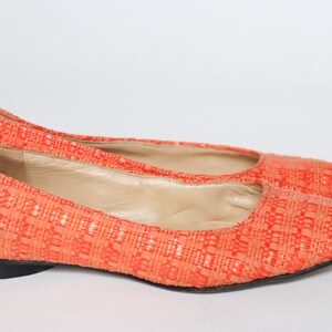 Joseph Azagury Raffia Flat Pumps - Orange - 36 / / UK 3 - Etsy