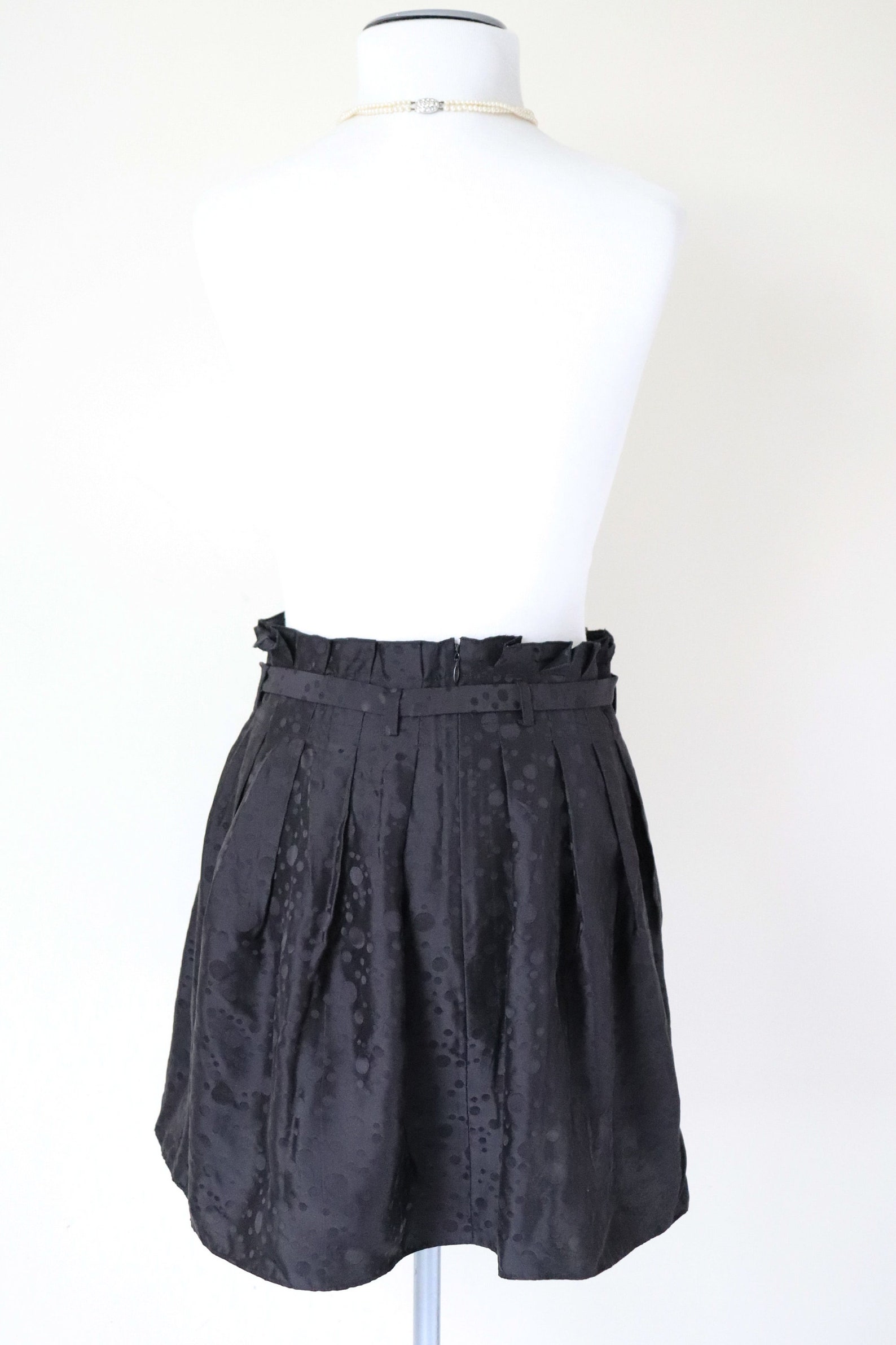 Jaeger Black Silk Mini Skirt - Extra Short - Fit XS / S - UK 8 / 10 - Etsy