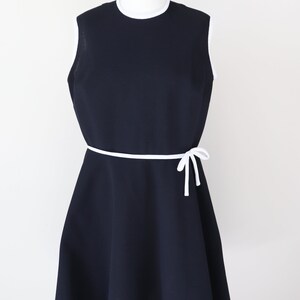1960s Vintage Mod Dress - Tom Jones of Mayfair - Black / White - Fit L ...
