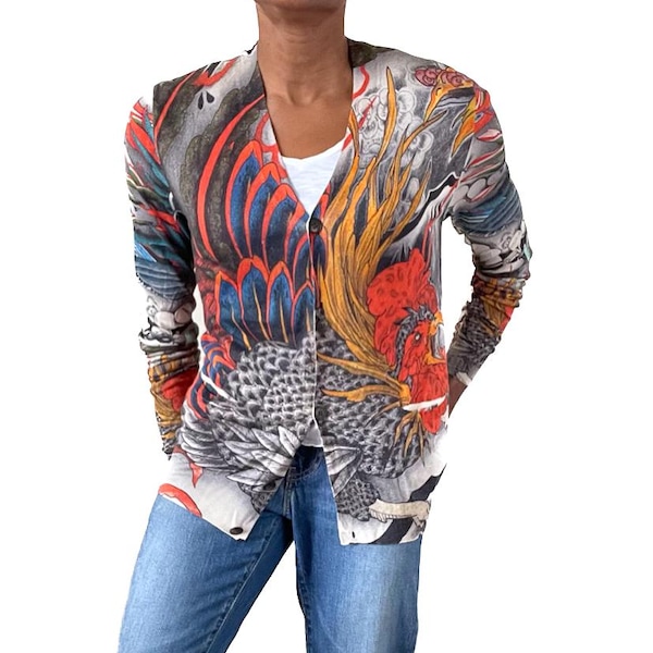 Tattoo cardigan - Etsy México