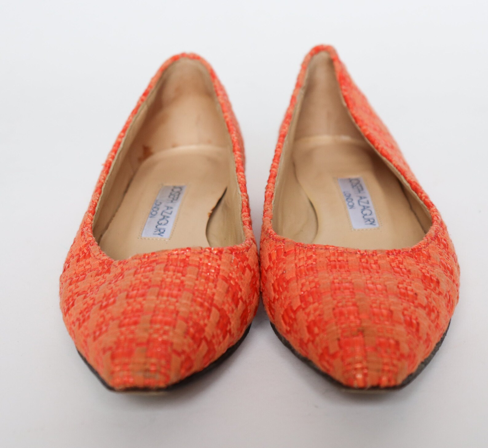 Joseph Azagury Raffia Flat Pumps - Orange - 36 / / UK 3 - Etsy