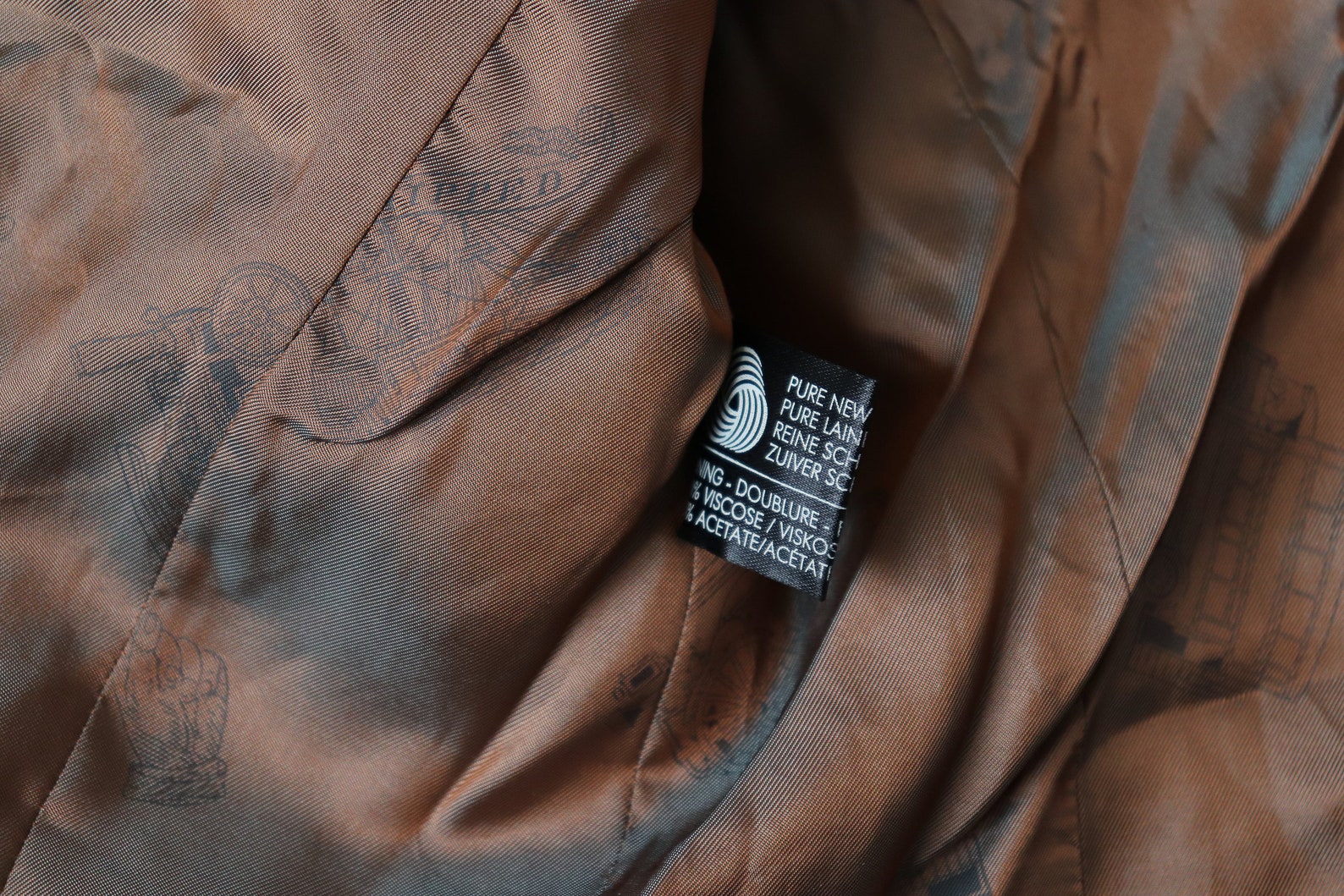 Checked Wool Blazer- Vintage - Cream / Brown Check - L / UK 14 - Etsy