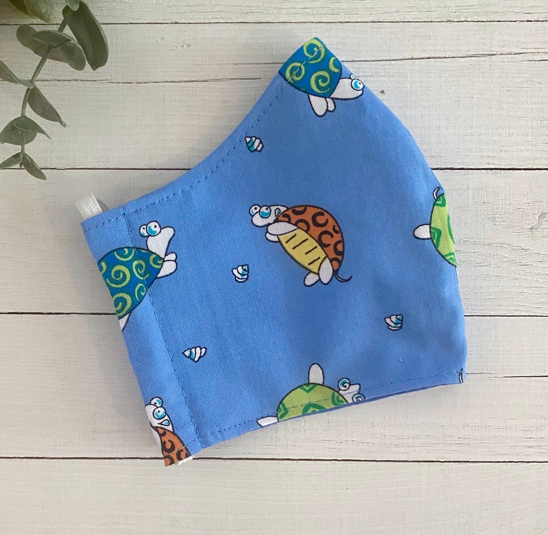 Beautiful Blue Tiny Turtles in the Perfect Fit Face Mask - Etsy