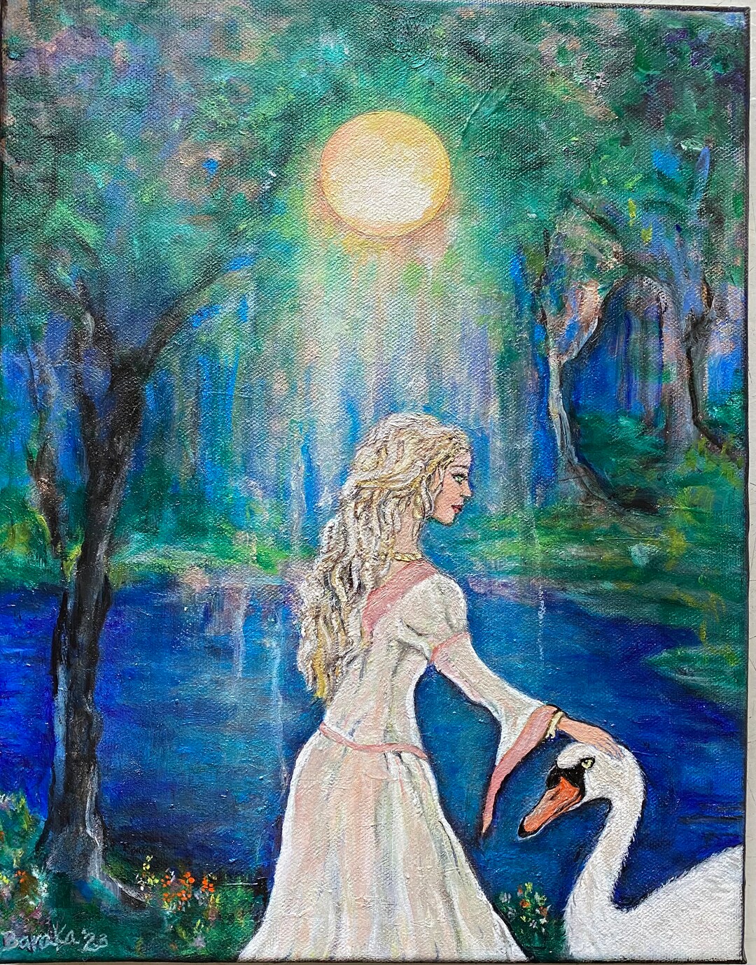 The Lady and the Swan - Etsy