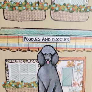 Poodles and Noodles, Poodle Handmade Wood Dog House - Etsy