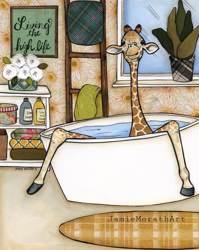 High Life, Giraffe Art Print - Etsy