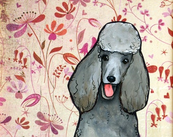 I Work Hard Poodle Dog Wall Art Print - Etsy