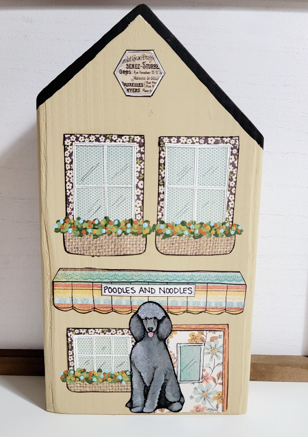Poodles and Noodles, Poodle Handmade Wood Dog House - Etsy