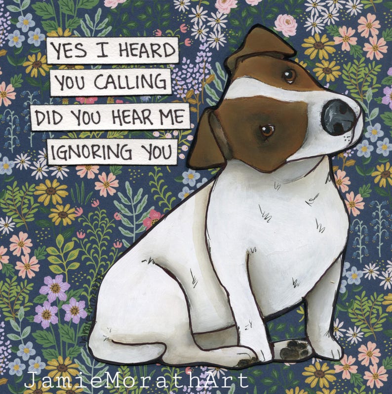 I Heard You, Jack Russell Terrier Dog Wall Art Print Gifts - Etsy