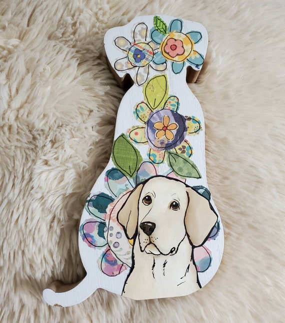 Statues ONE of a KIND ORIGINAL Yellow Labrador table decor Home ...