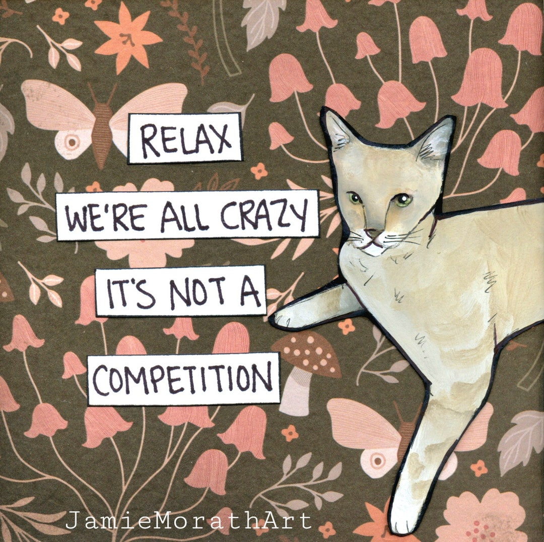 Competition, Cat Wall Art Print - Etsy