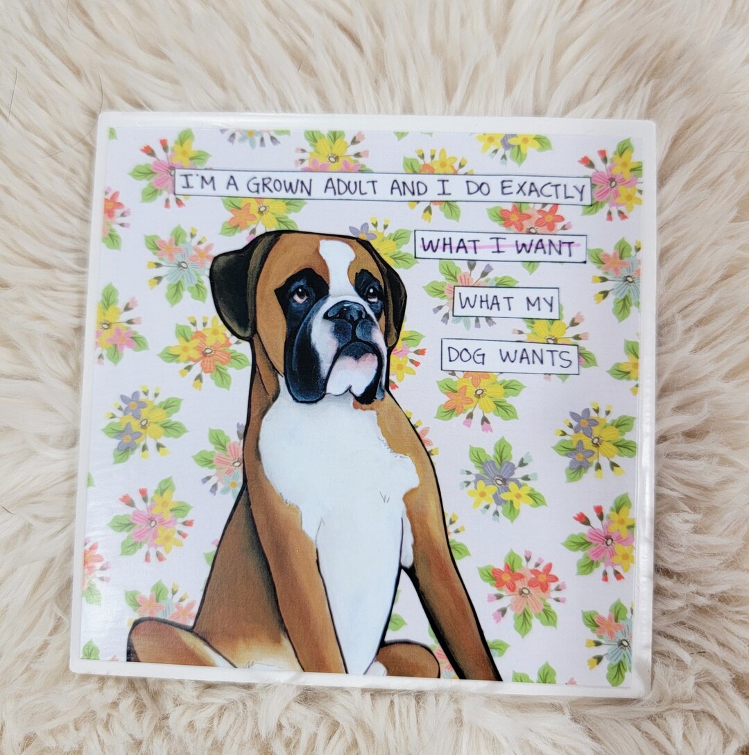 Grown Adult Boxer Dog Tile - Etsy