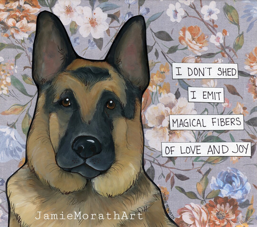 Magical Fibers, German Shepherd Dog Wall Art Print Gifts - Etsy