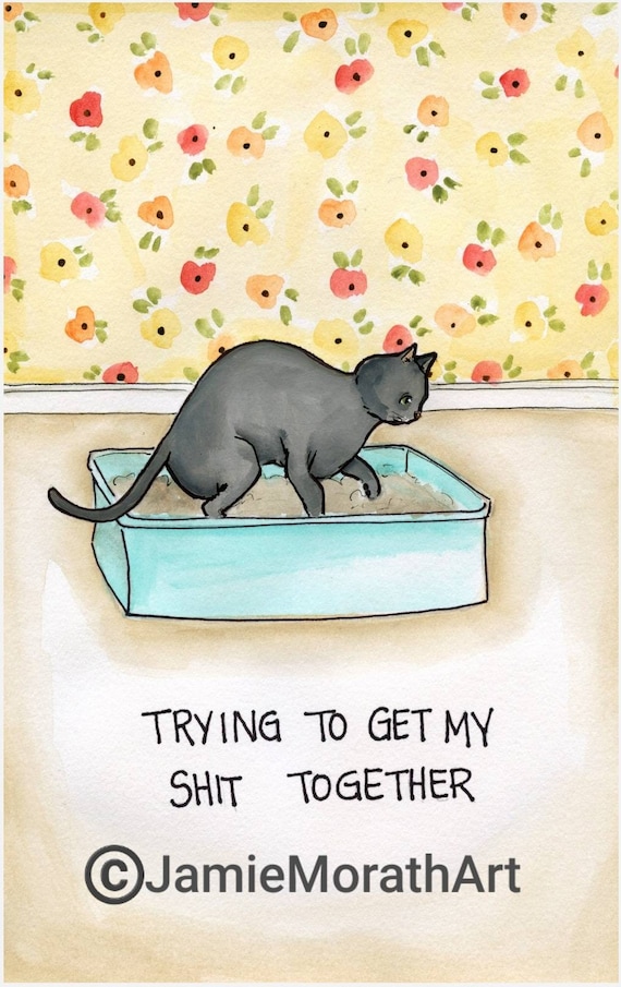 Shit Together Cat Wall Decor | Etsy