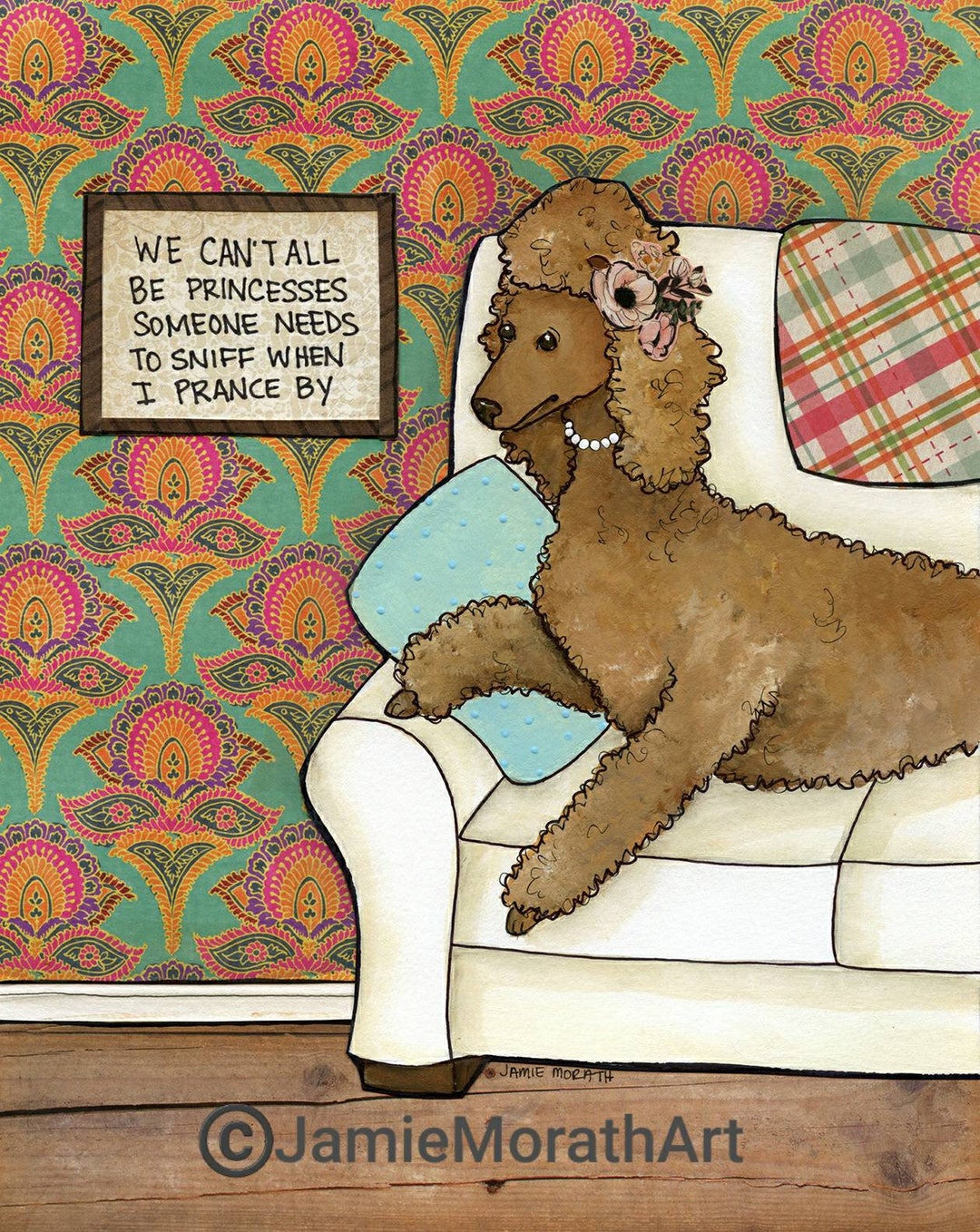 Prance By, Poodle Dog Wall Art Print - Etsy