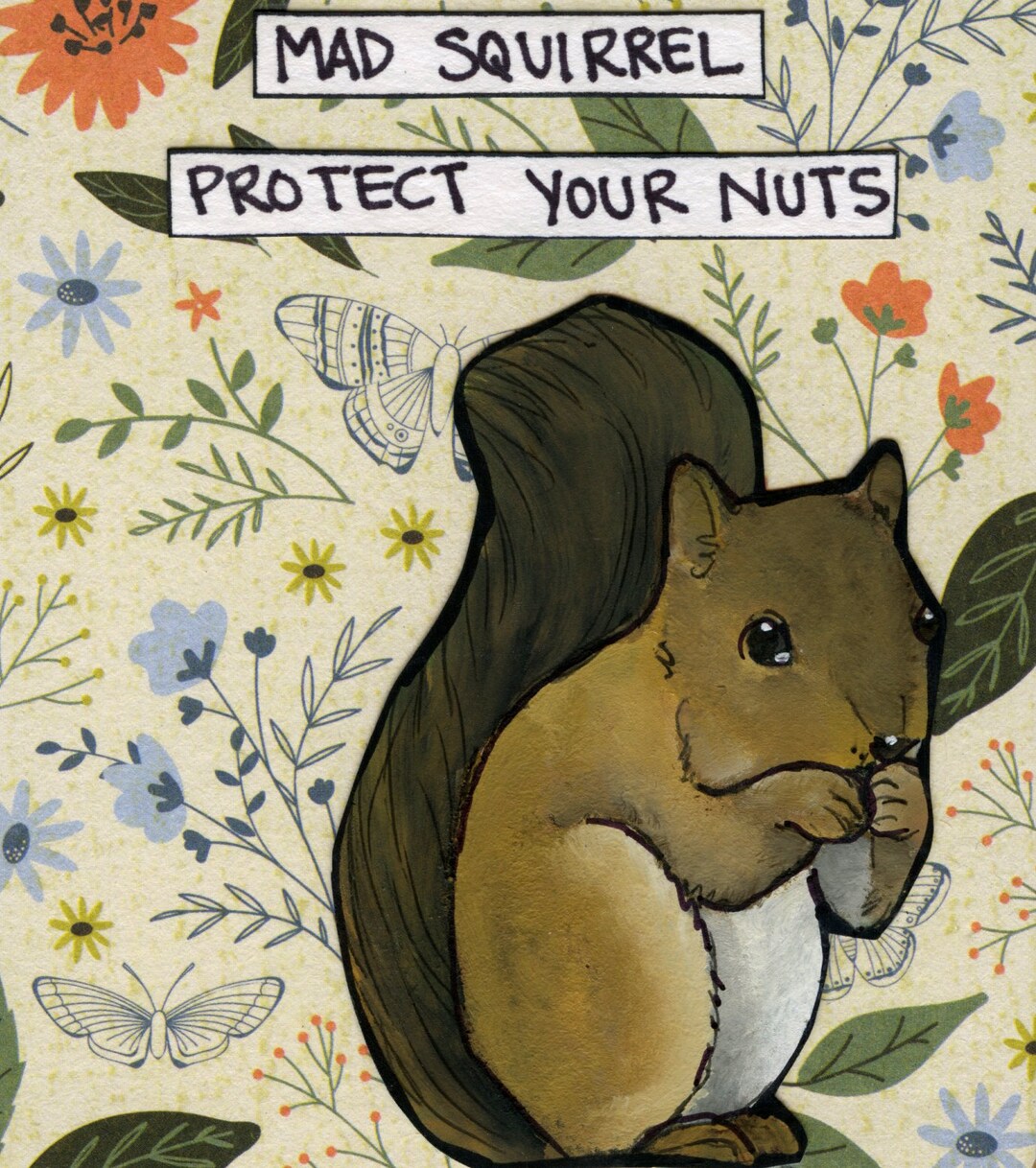 Squirrel Wall Art Print - Etsy