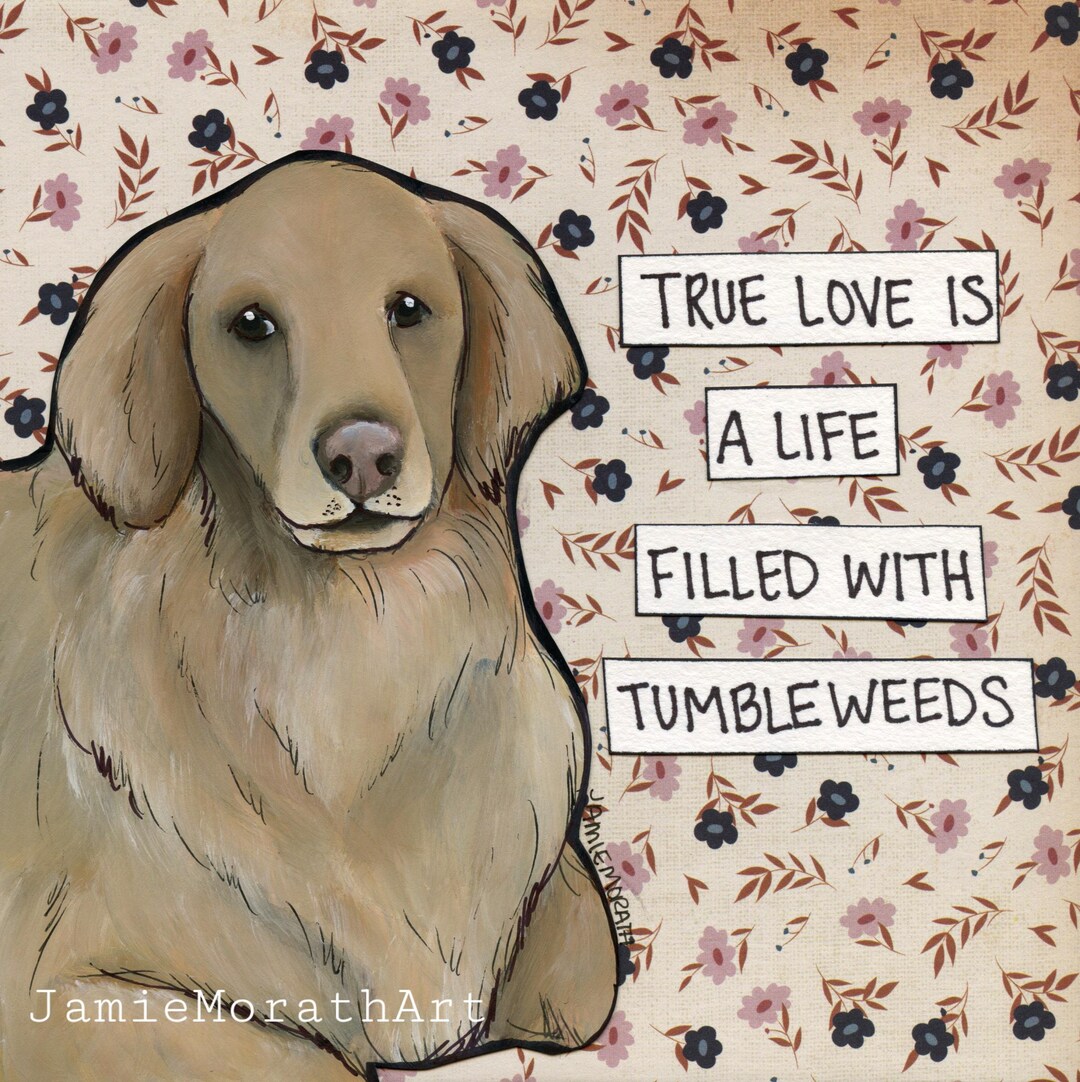 Tumbleweeds, Golden Retriever Dog Wall Art Print Gifts - Etsy