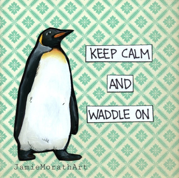 Penguin Waddle Memes Proposal Card PENGUIN WADDLE Retroussant Pun