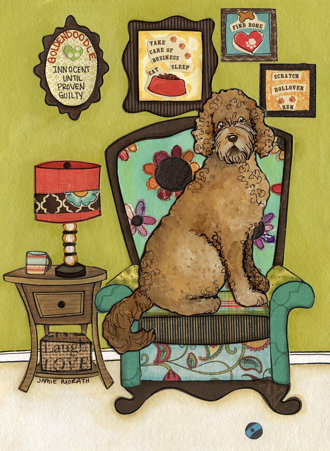 Until Proven Guilty, Doodle Dog Wall Art Print Gifts - Etsy